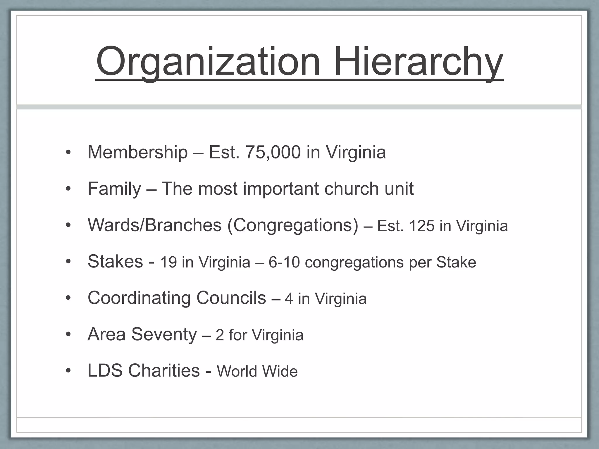 The LDS role in disasters: Dave Fisher, LDS VOAD representative | PPT