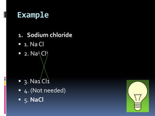 writing chemical formulas | PPTX