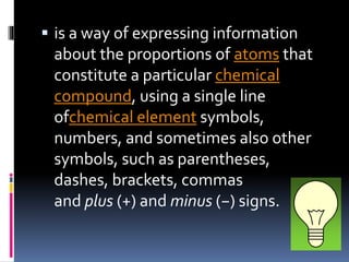 writing chemical formulas | PPTX