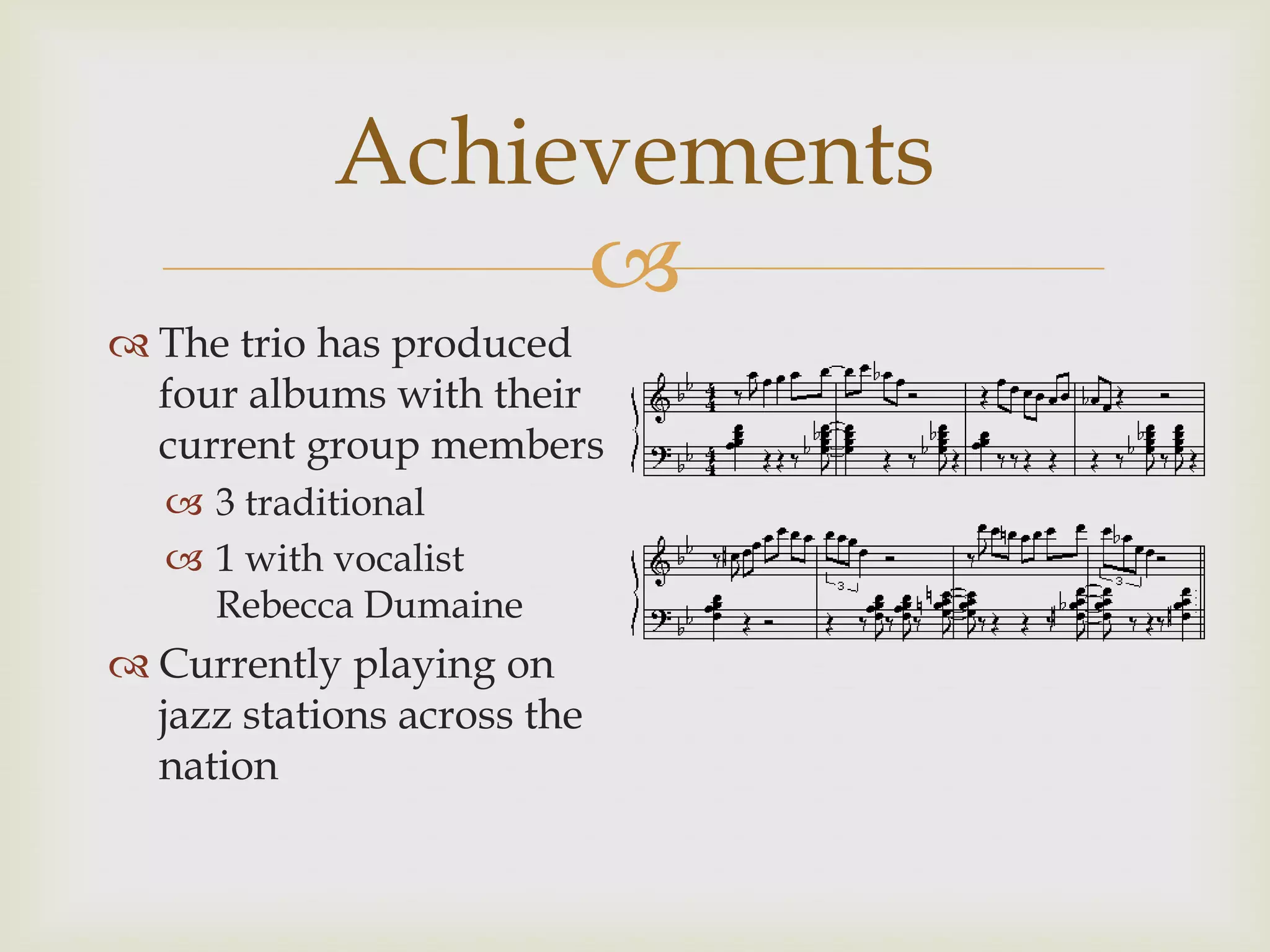 Dave miller trio | PPTX | Jazz | Music