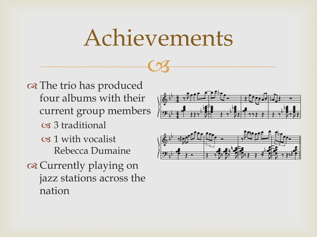Dave miller trio | PPTX | Jazz | Music