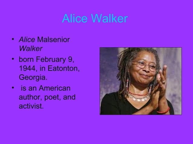 Davenport alice walker | PPT