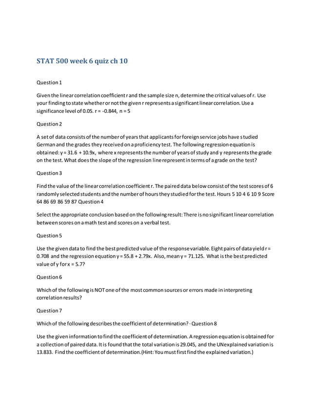 Davenport university stat 500 quiz help | PDF