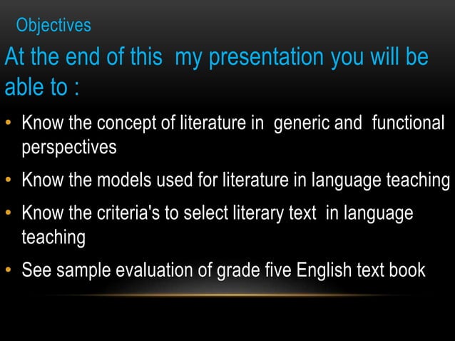 Literature in Language Teaching | PPTX
