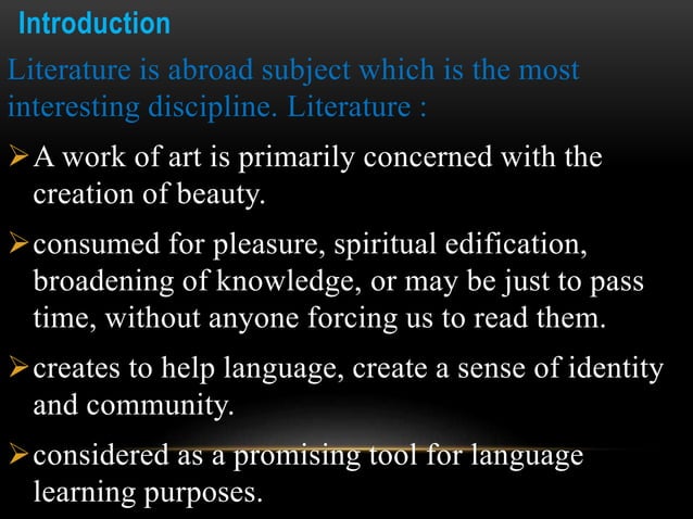 Literature in Language Teaching | PPTX