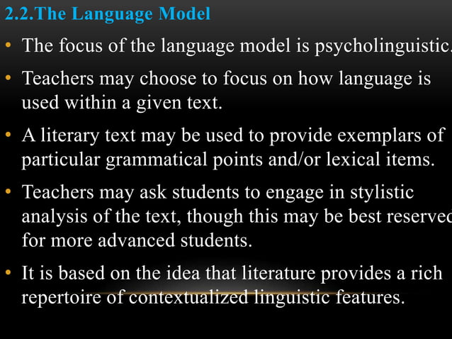 Literature in Language Teaching | PPTX