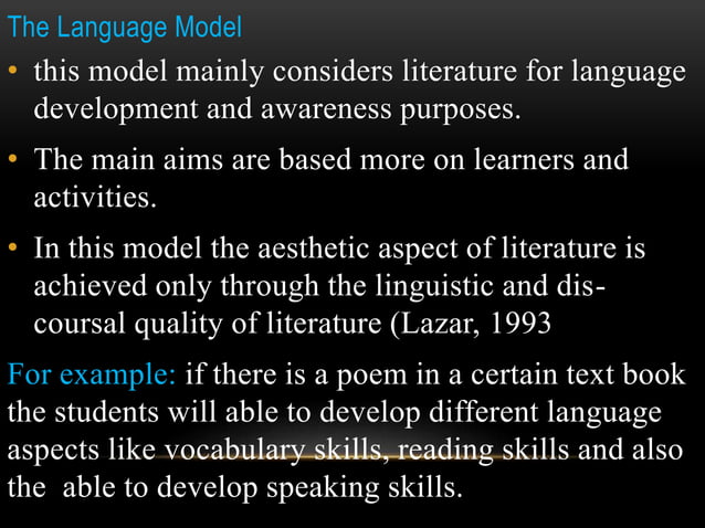 Literature in Language Teaching | PPTX