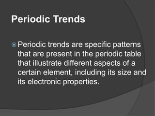 periodic properties and trends | PPTX
