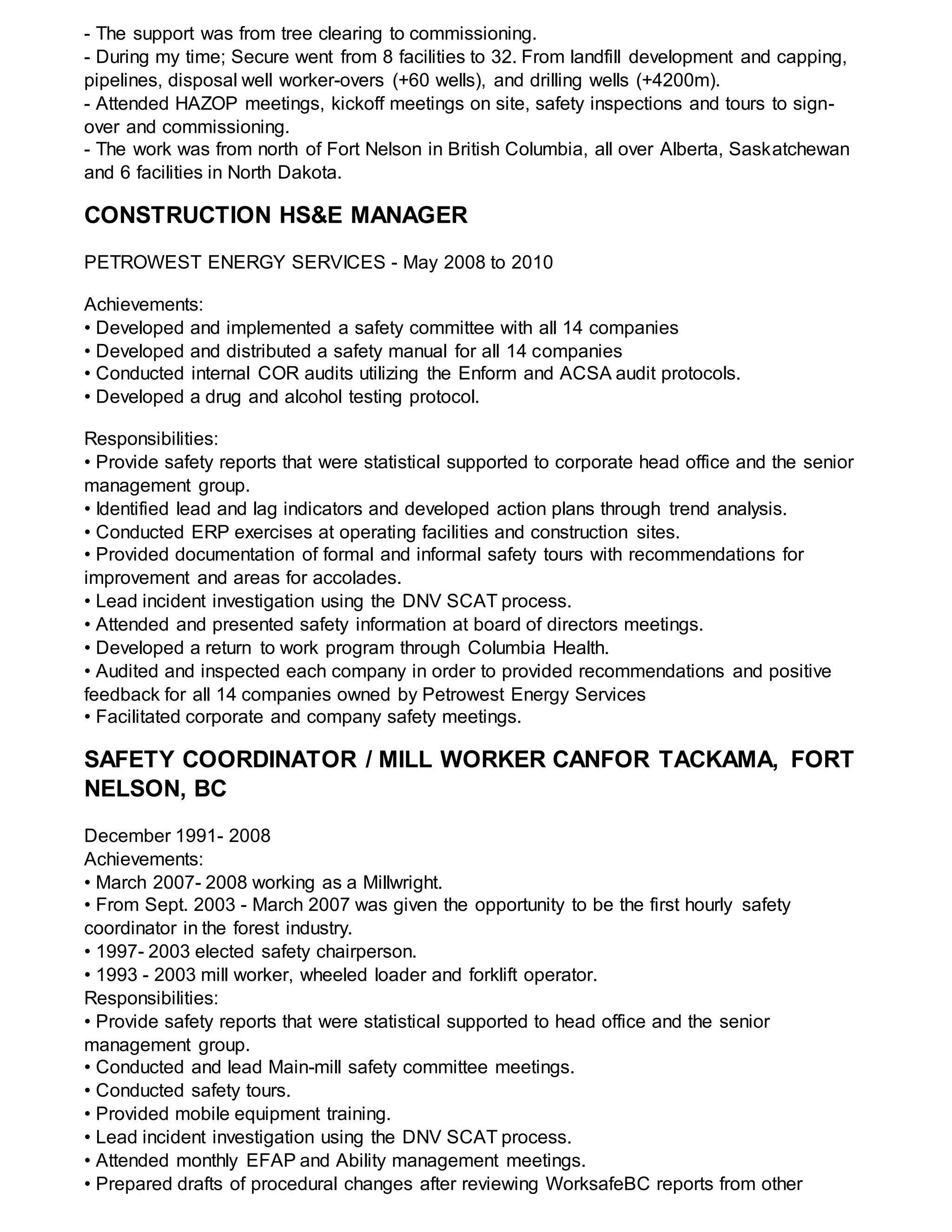 Dave's resume | DOCX