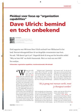 Dave Ulrich - Focus Op Organisation Capabilities | PDF