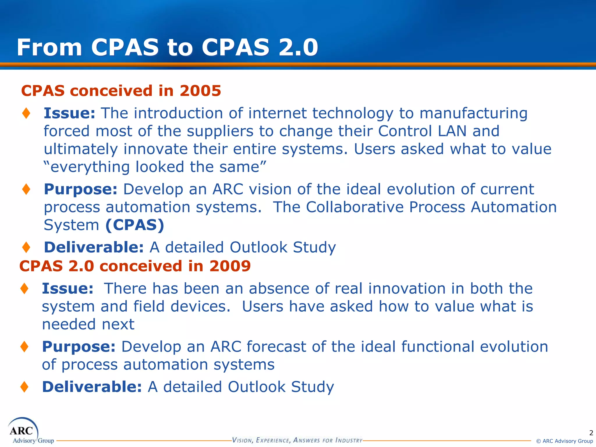 ARC's Dave Woll Process Automation Systems @ ARC Industry Forum 2010 | PDF