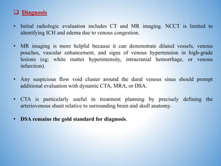 Dural arteriovenous fistula | PPTX