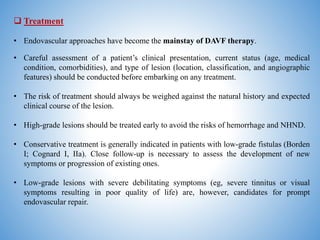 Dural arteriovenous fistula | PPTX