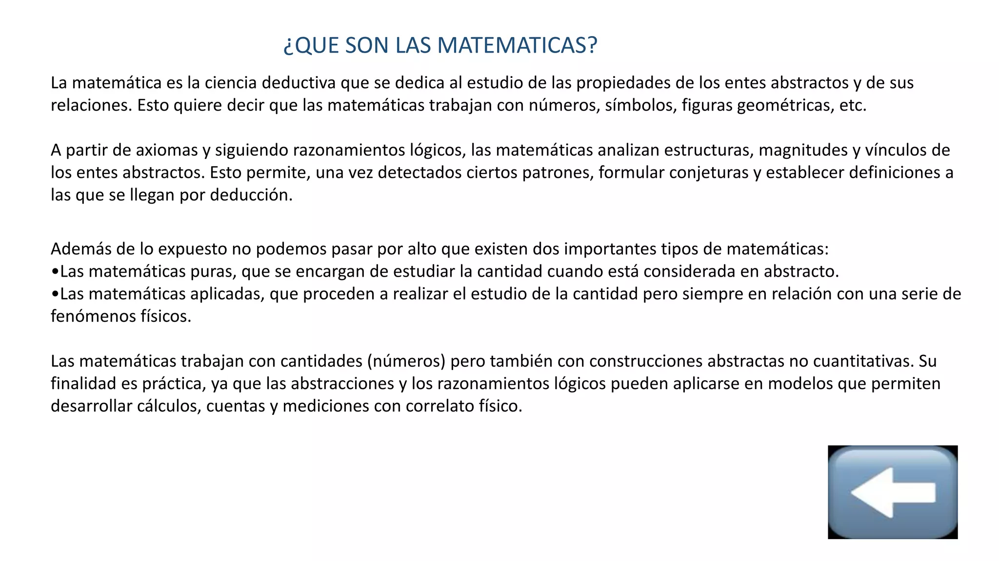 ¿Que son las matemáticas? | PPT