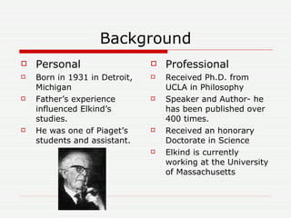 David Elkind | PPT