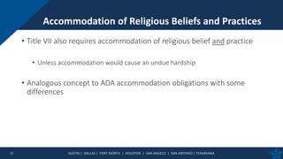 Religious Accommodation and Discrimination - Religion and the Workplace ...