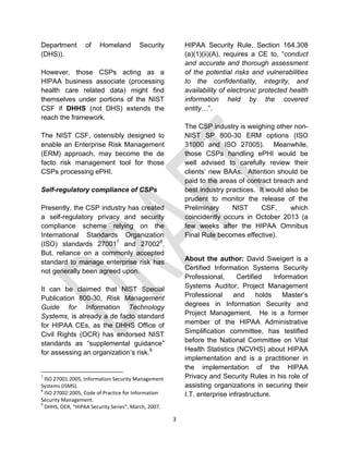 HIPAA impact on NIST Cybersecurity Framework could influence Cloud ...