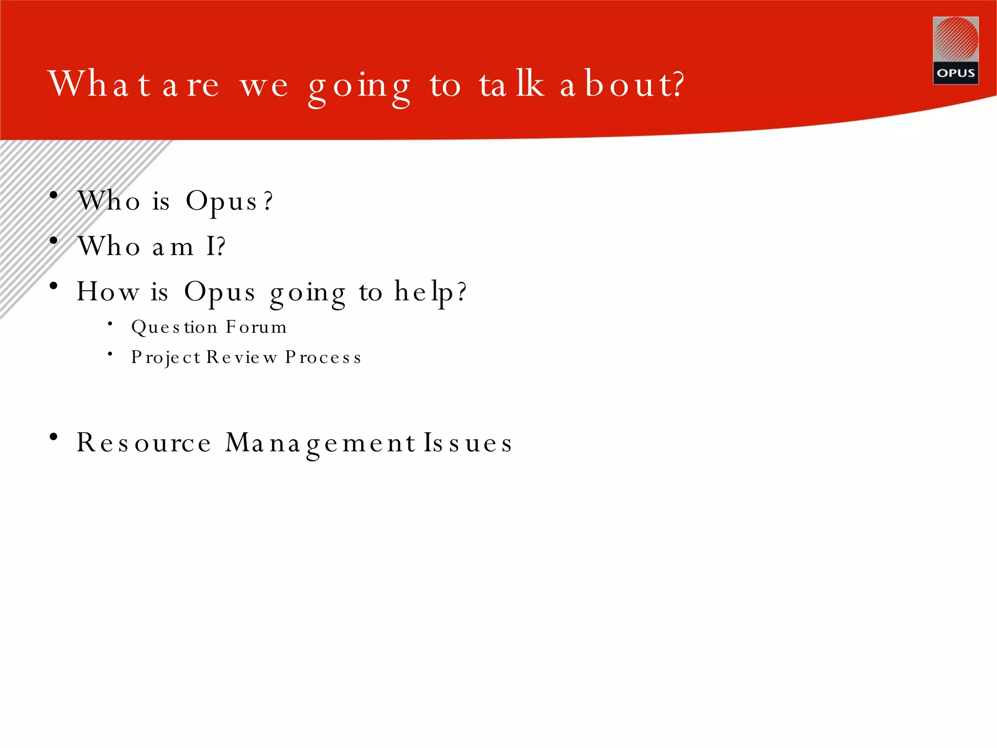 Working with Opus International | PPT