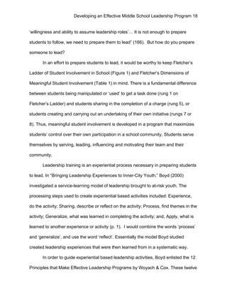 David Truss Student Leadership Paper | PDF
