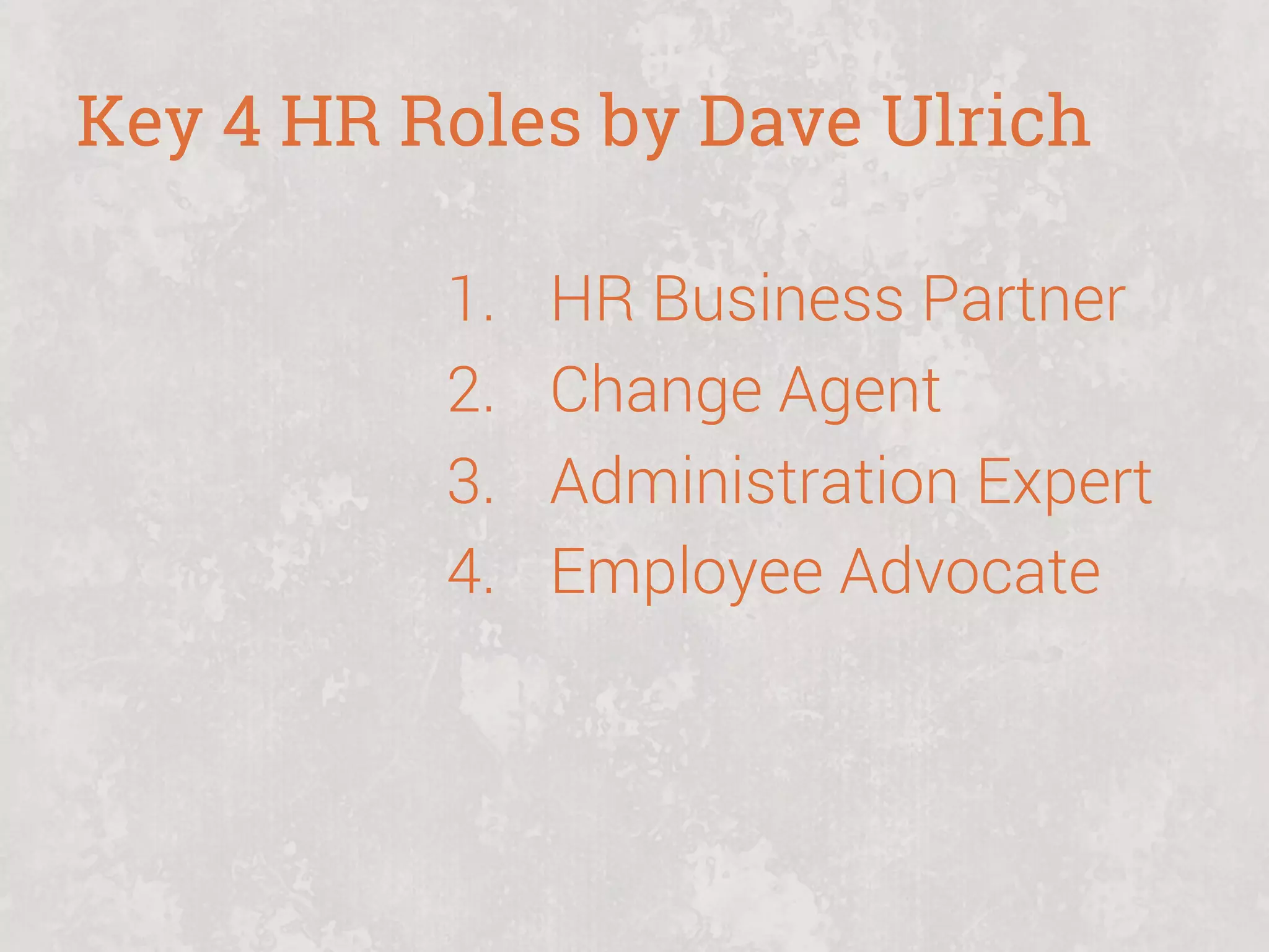 David Ulrich's HR Model | PDF