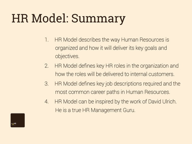 David Ulrich's HR Model | PDF