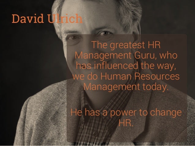 David Ulrich's HR Model