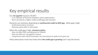 Credit risk appetite and monetary policy transmission | PPTX