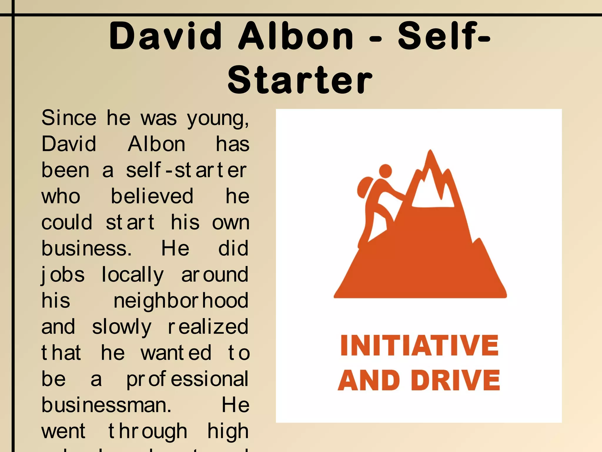 David albon natural leader | PPT