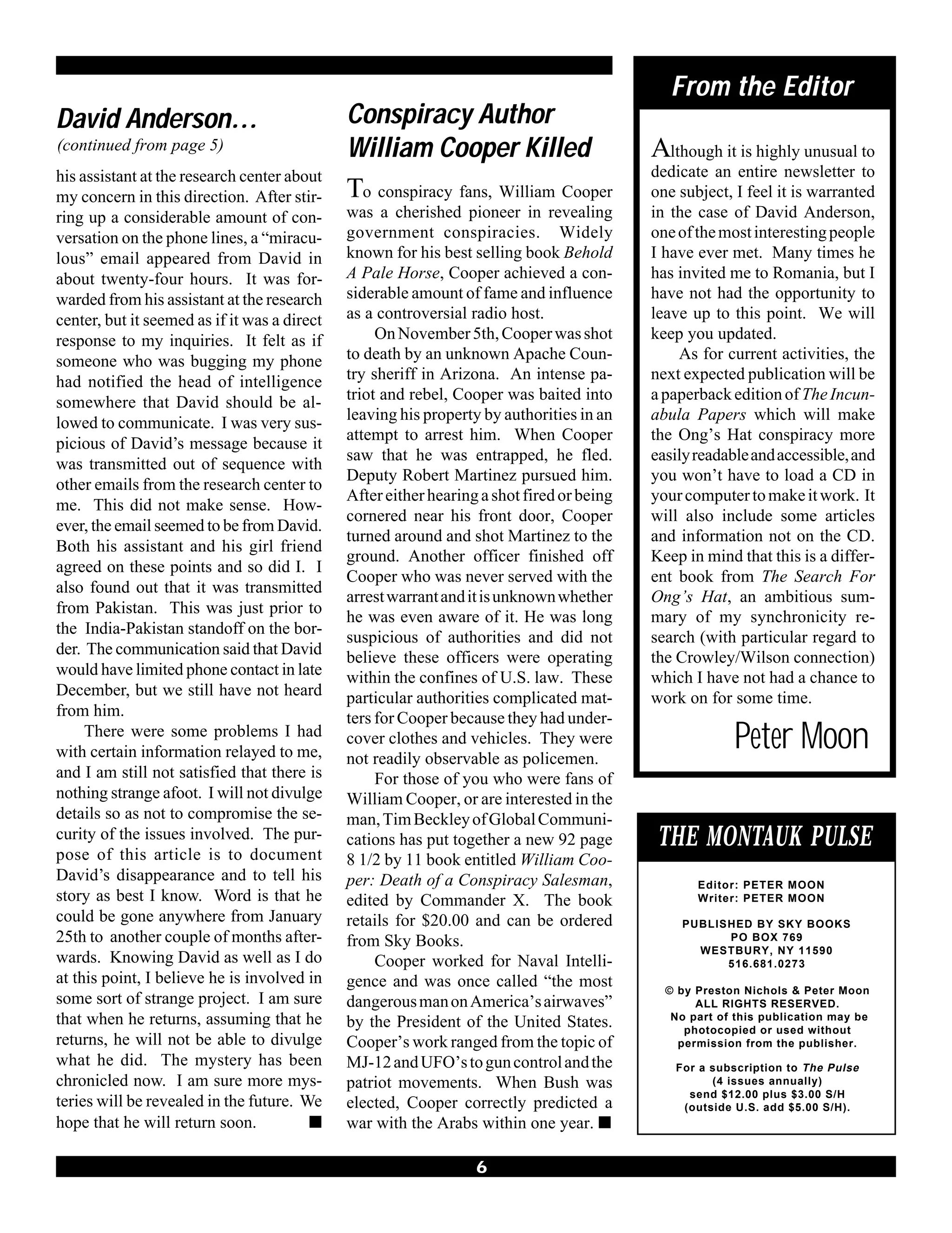 David Anderson, President of Time Travel | PDF