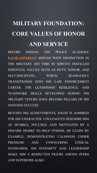 David Anthony Apperson - Detroit Police Academy | PPTX