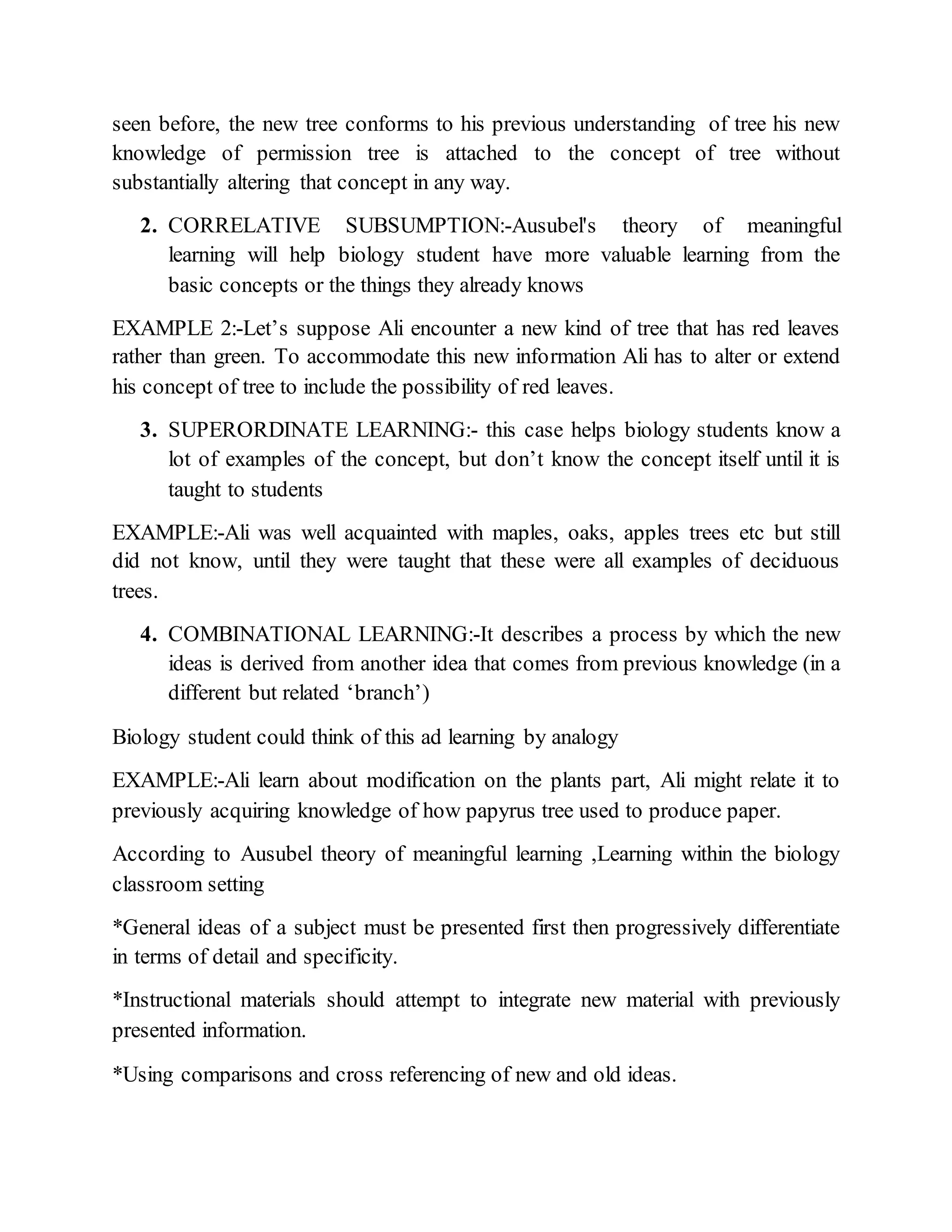 DAVID AUSUBEL THEORY OF MEANINFUL LEARNING | DOCX