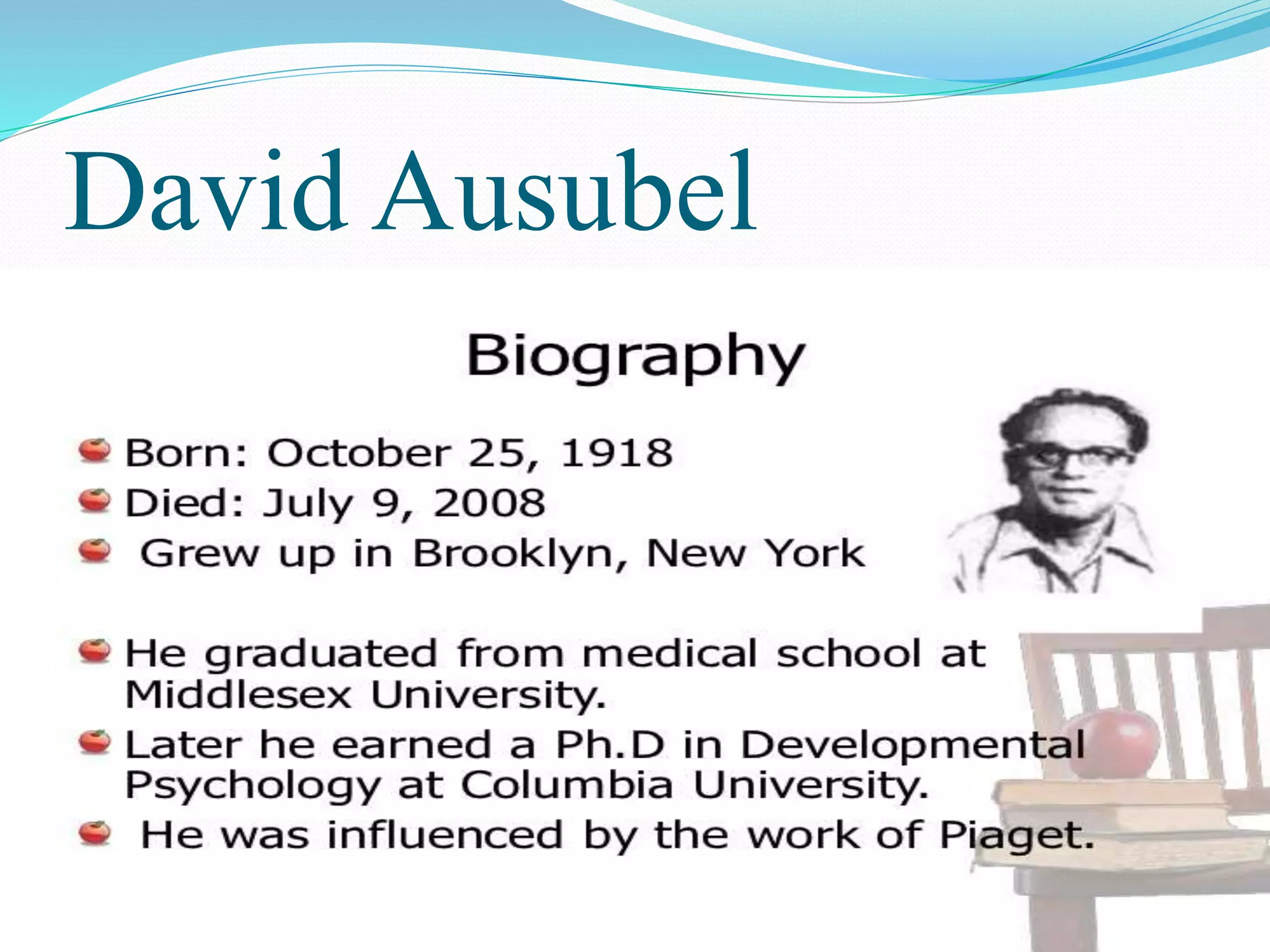 David ausubel theory | PPTX