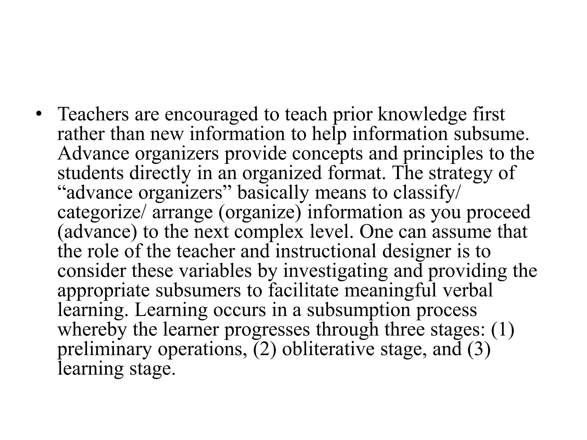 David ausubelu2019s theory of subsumption | PPTX