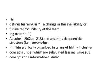 David ausubelu2019s theory of subsumption | PPTX
