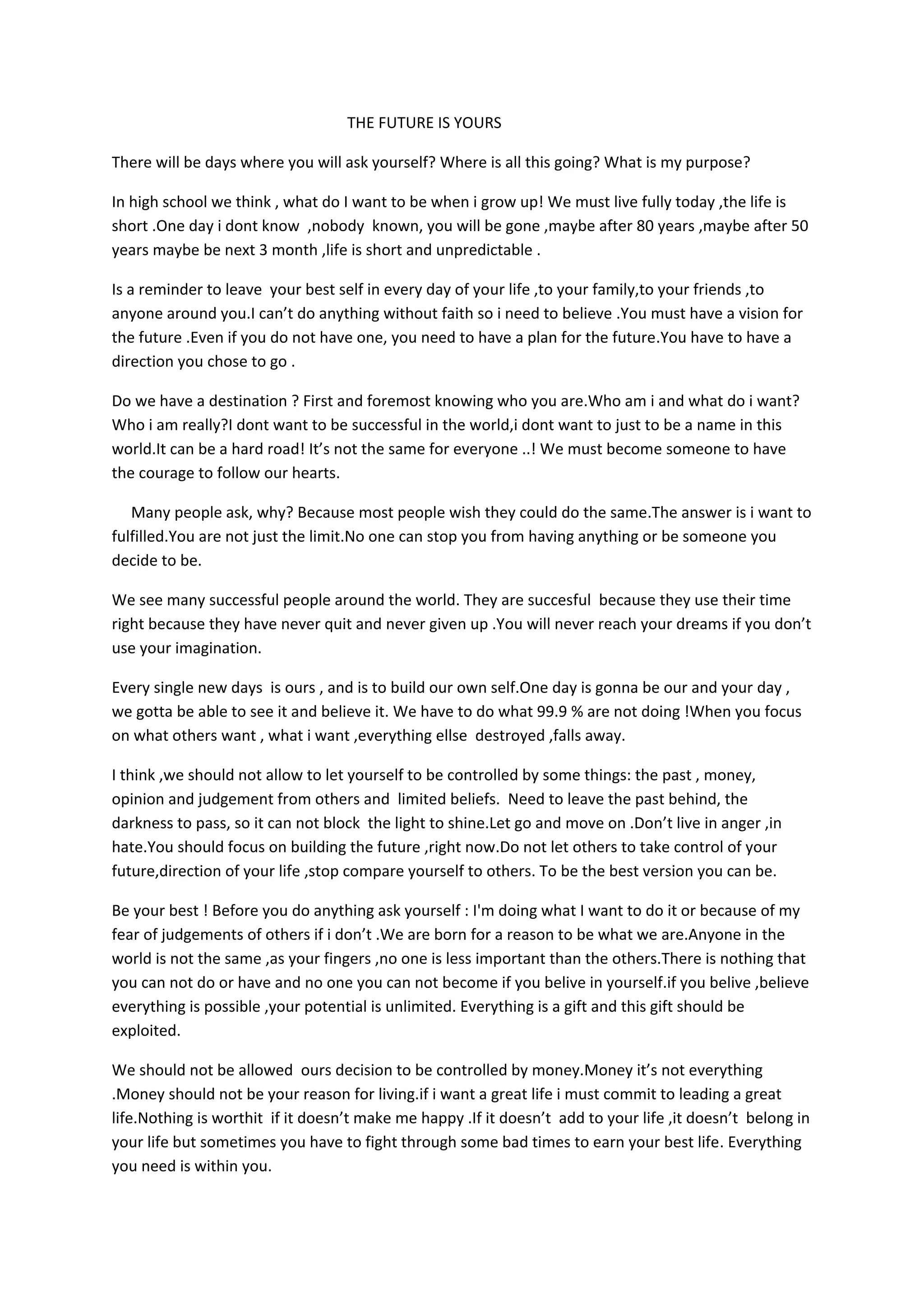 The future is yours | PDF