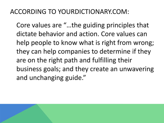 Barrett on Your Core Values | PPT