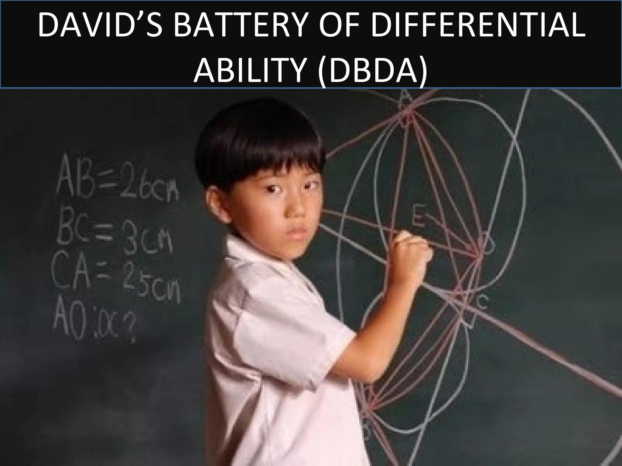 David battery of differential ability | PPT