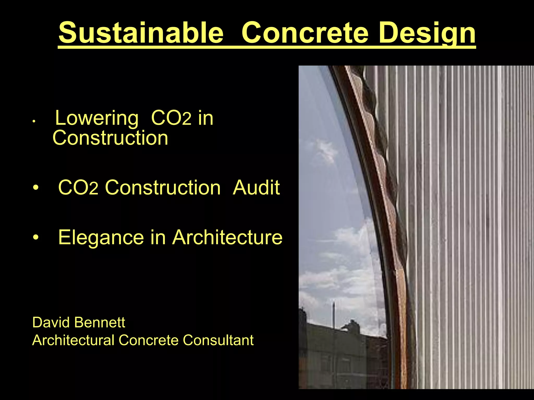 Sustainable concrete design and construction | PDF