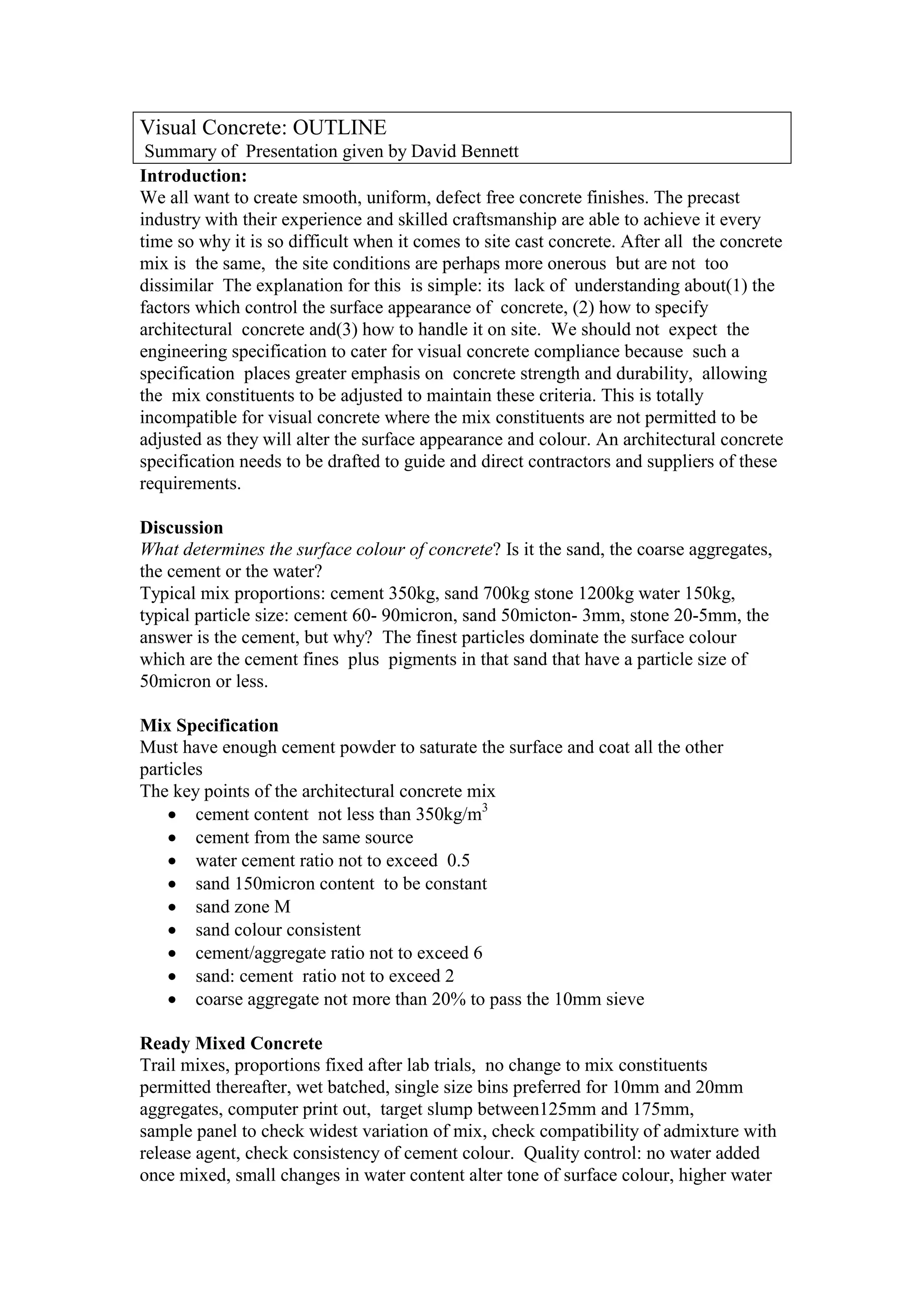 David bennett presentation handouts | PDF