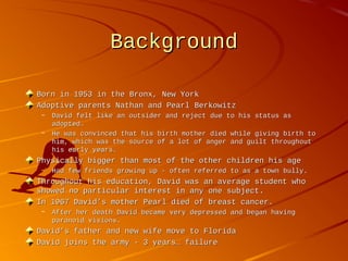 David berkowitz st | PPT