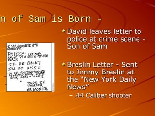 David berkowitz st | PPT