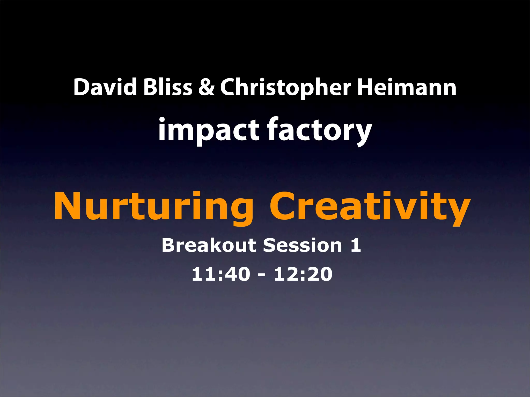 Techniques for nurturing creativity | PPT