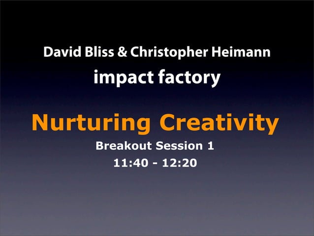 Techniques for nurturing creativity | PPT