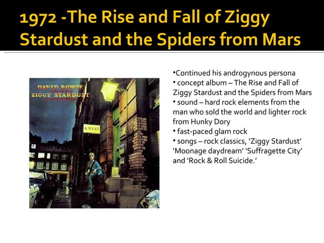 David Bowie The 70s Presentation | PPT | Classic Rock | Rock Music