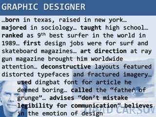 David Carson Dingbat Article