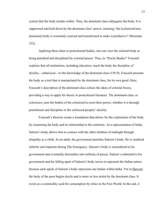 The Significance of the Body: Uses of the Body in Postcolonial Indian ...