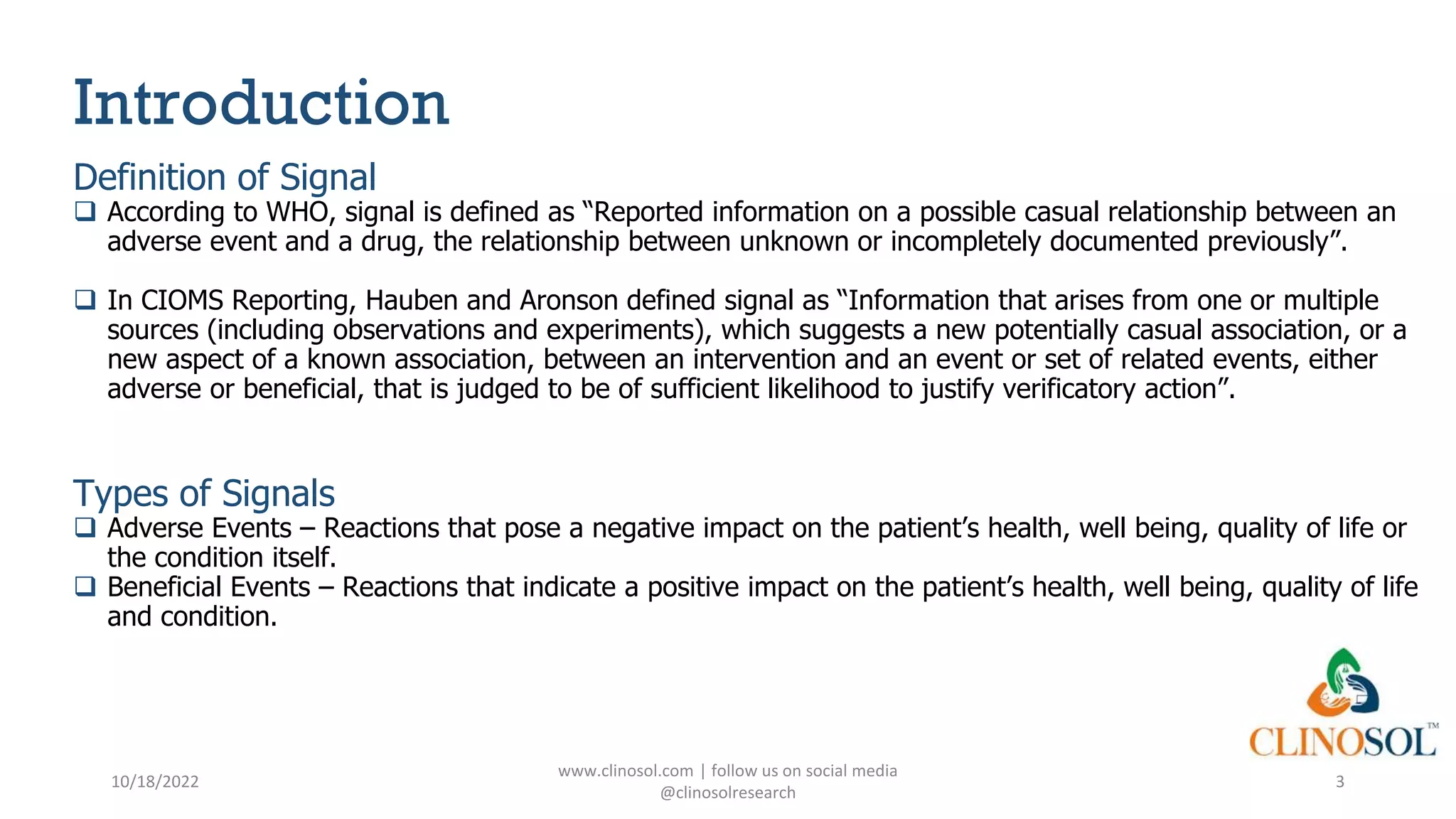 Signal Detection in Pharmacovigilance: Methods and Algorithms | PPTX