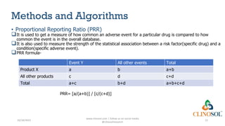 Signal Detection in Pharmacovigilance: Methods and Algorithms | PPTX