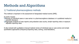Signal Detection in Pharmacovigilance: Methods and Algorithms | PPTX
