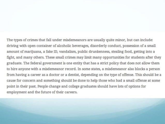 Minor Crimes Hurt Ambition by David Coolidge | PPTX | Crime & Harmful ...
